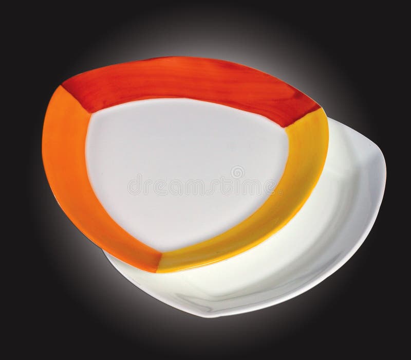 Designer ceramic plates stock image. Image of china, diner - 2337731