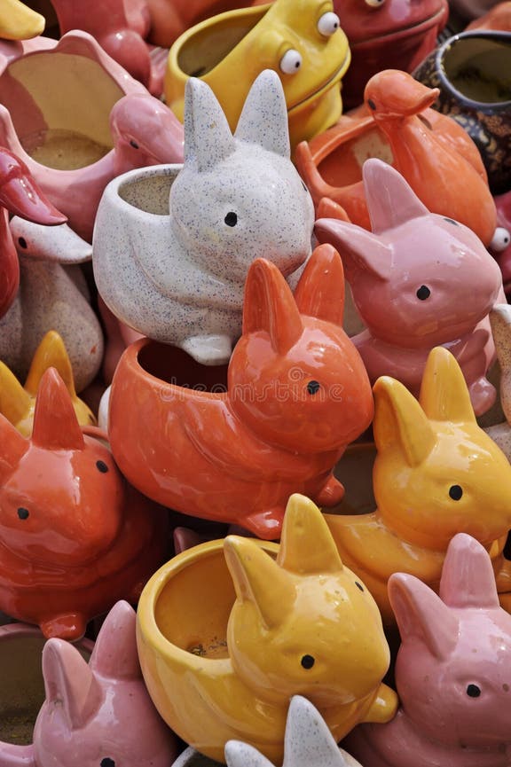 Designer ceramic pots stock photo. Image of modern, creativity - 289054400