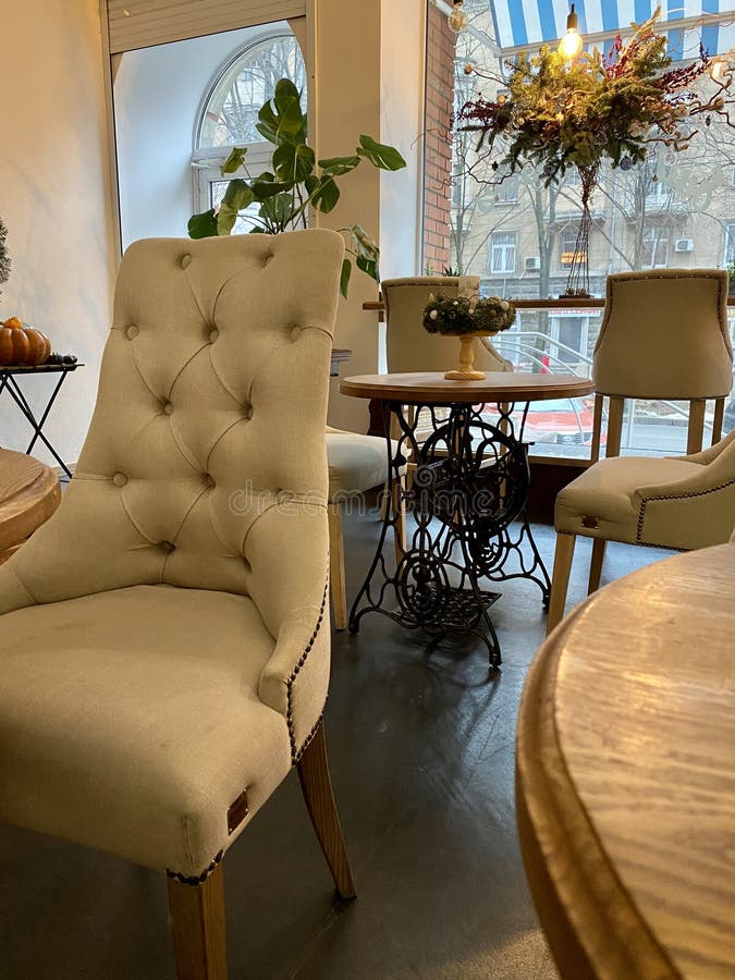 Designer Chair in a Coffee Shop Stock Photo - Image of luxury, hotel ...
