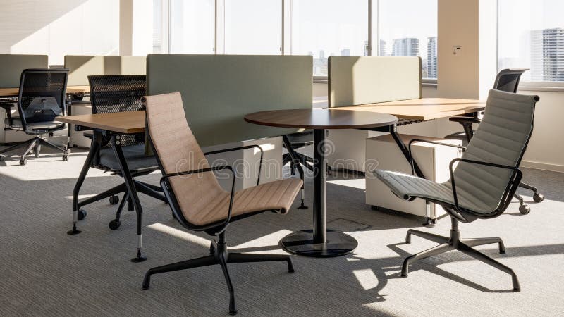 Designer Chairs To Rest Employees at Work Stock Image - Image of ...