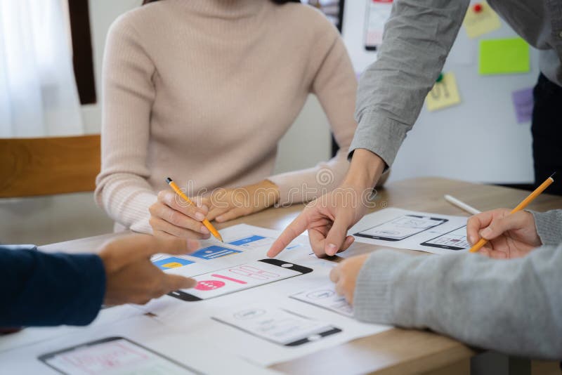 Designer Collaborate Teamwork in Meeting Office Stock Photo - Image of ...