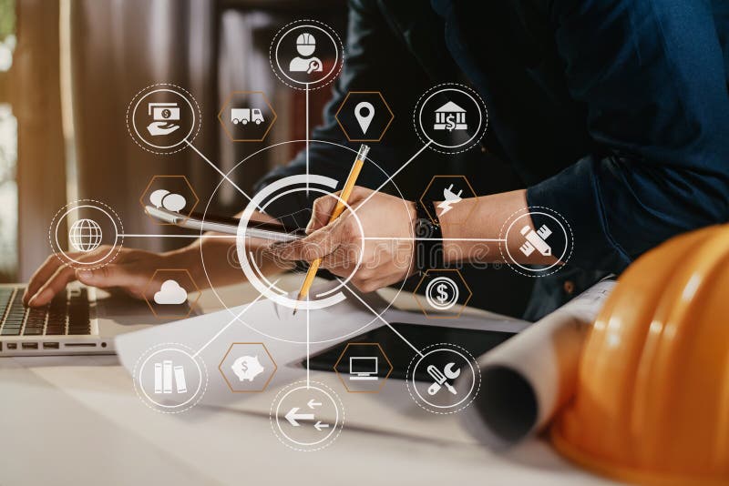 Designer is Designing the Internal Structure for the Customer on a Desk ...