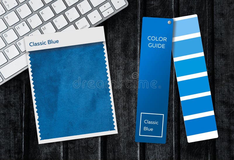Designer Desktop. Color Sample Guide Blue Editorial Photo ...