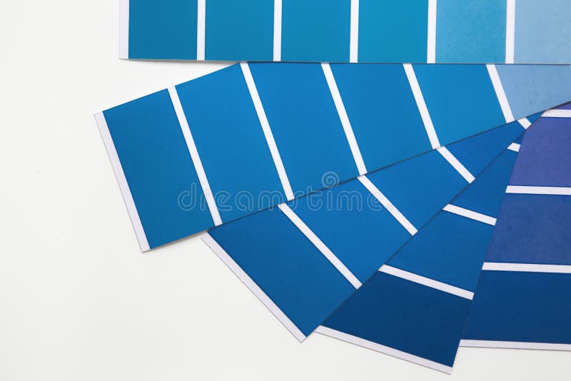 Designer Desktop. Color Sample Guide Classic Blue Stock Image - Image ...