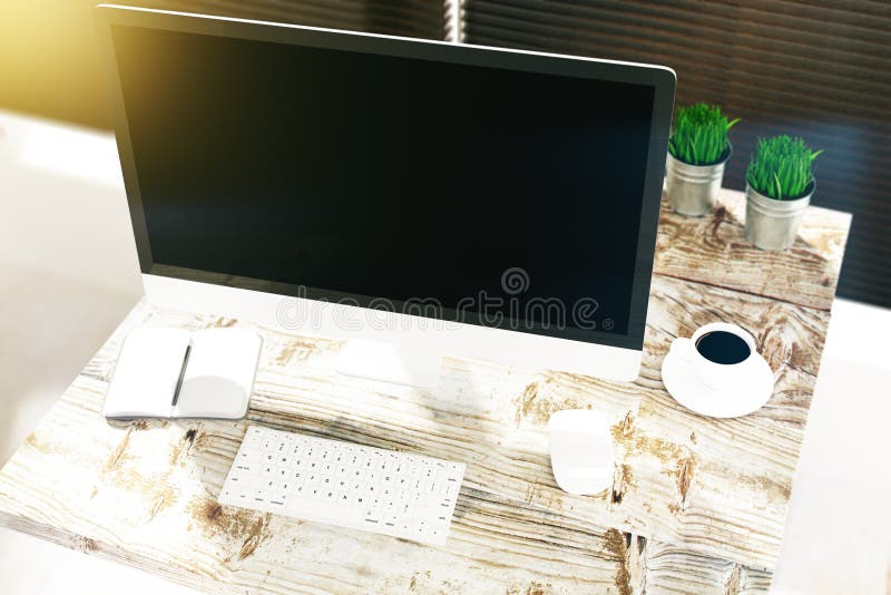 Designer desktop top editorial stock photo. Illustration of ...