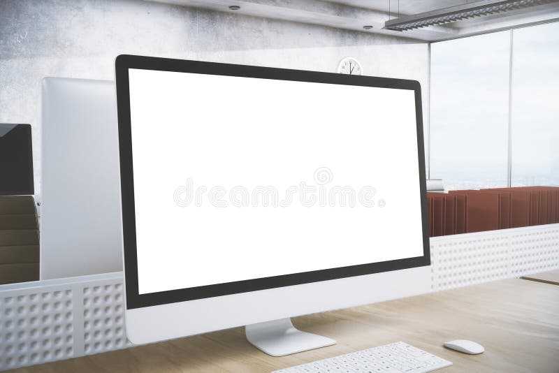 Designer Desktop with White Pc Side Editorial Image - Illustration of ...