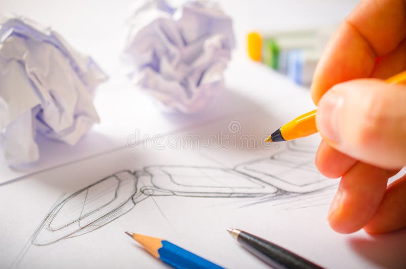 Designer Drawing stock photo. Image of human, doodle - 49833686