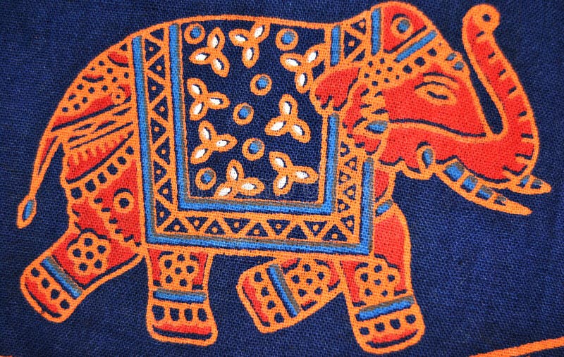 Designer Elephant on Clothing Stock Photo - Image of elephant, contrast ...