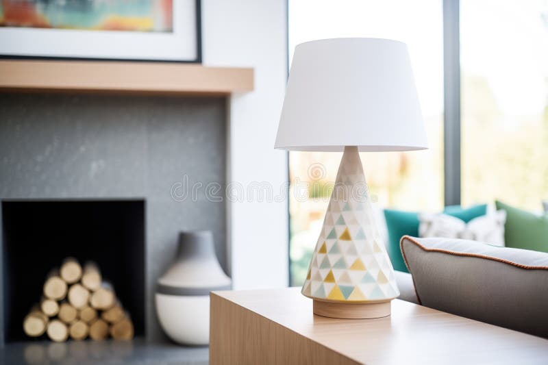 Designer Faro Lamp in Contemporary Home Setting Stock Photo - Image of ...