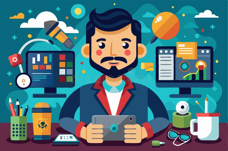 A Designer Focuses on Creating Customizable Cartoon Illustrations while ... A Designer Focuses on Creating Customizable Cartoon Illustrations while ...