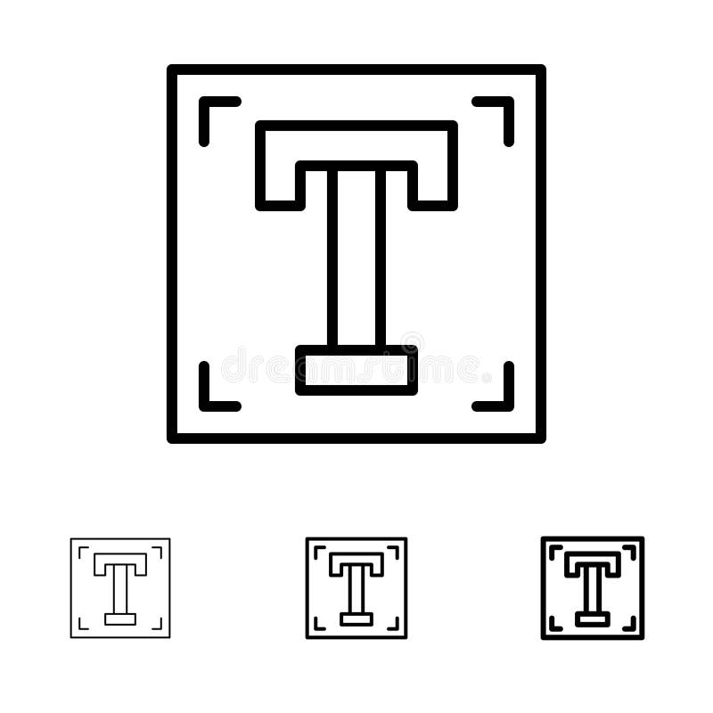 Designer, Font, Path, Program, Text Bold and Thin Black Line Icon Set ...