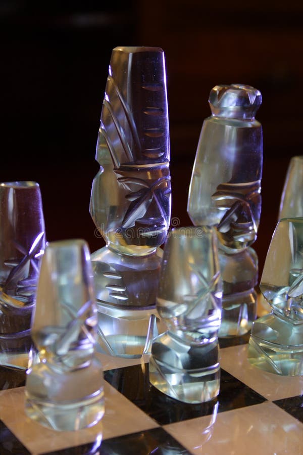 Designer Glass Chess Pieces Stock Image - Image of intellectual, bishop ...