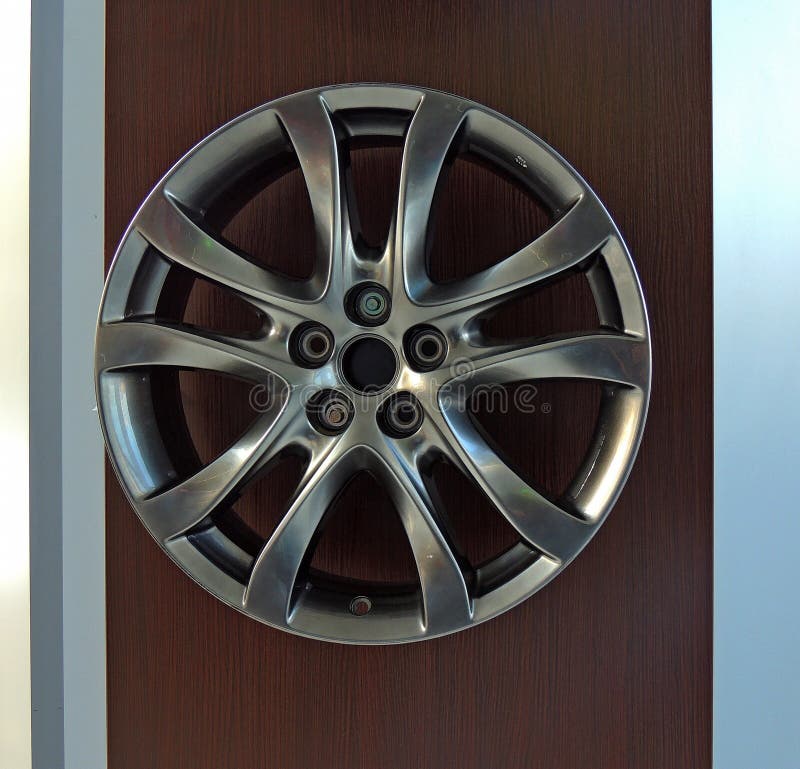 Designer Grey Painted Alloy Wheel Rim Stock Image - Image of silver ...