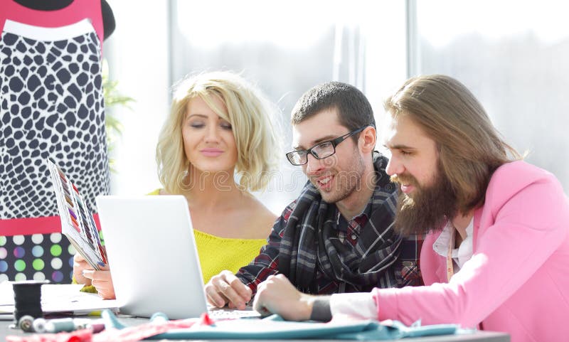 Designer Group Working Together in Creative Office. Stock Photo - Image ...