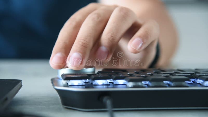 Designer Hand Using Navigation Control Keyboard Stock Video - Video of ...