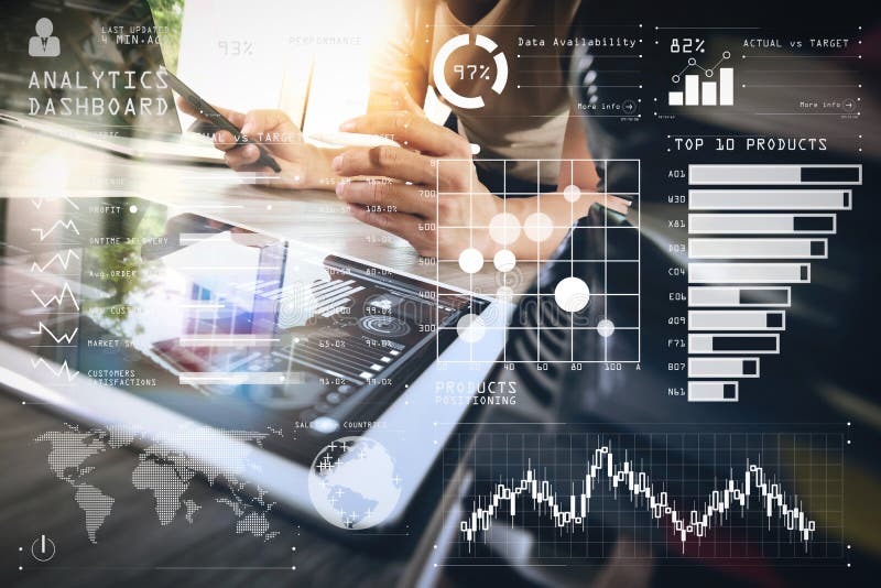 Designer Hand Working with Digital Tablet and Laptop Computer an Stock ...