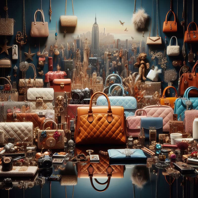 A Designer Handbag Collection, Pho Stock Image - Image of designer ...
