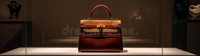 A Designer Handbag on a Pedestal in a Well-lit Display Case, the ...