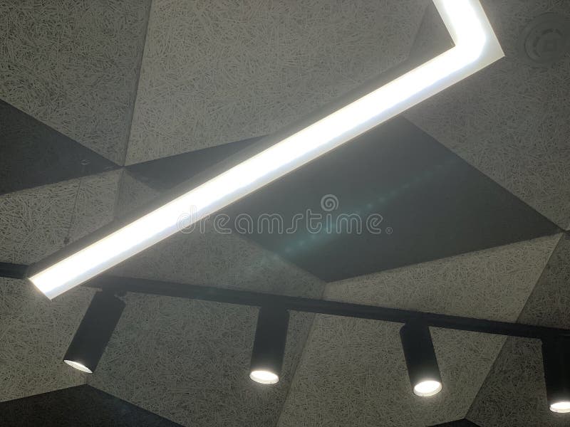 Designer Lamp on the Ceiling Stock Image - Image of edison, electric ...