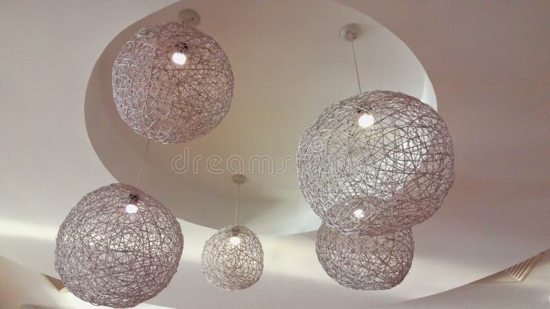 Designer lamps4 stock image. Image of round, wooden, lamps4 - 49788609