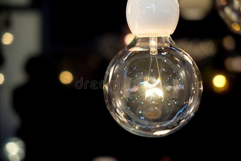 Designer Light Bulb stock image. Image of ceiling, glass - 90236729
