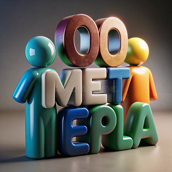 Designer Meta People 3D Avatar Stock Illustration - Illustration of ...
