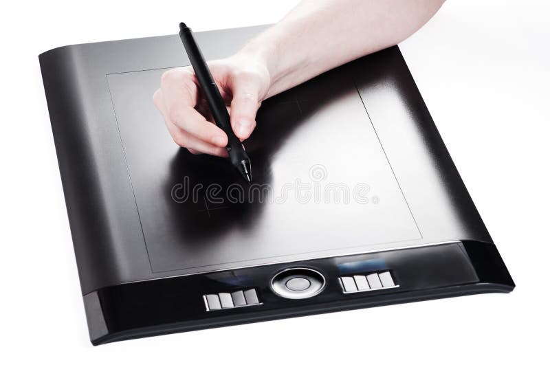 Designer Paint with Digital Tablet Stock Photo - Image of contemporary ...