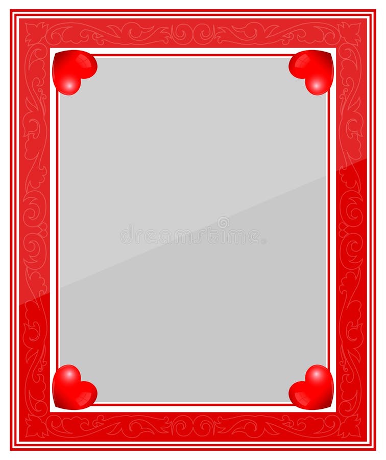 Designer Red Photo Frame stock illustration. Illustration of chubby ...
