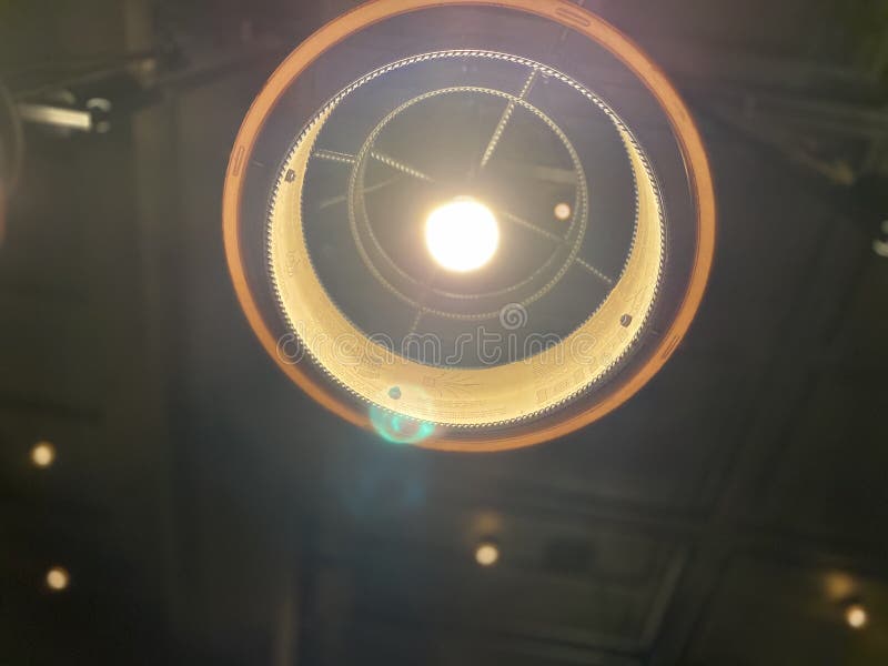 Designer Round Chandelier with Lamp Stock Image - Image of isolated ...