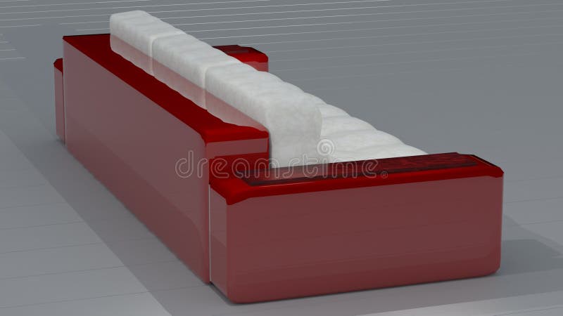 Ferrari Sofa Red White Leather Stock Illustration - Illustration of ...