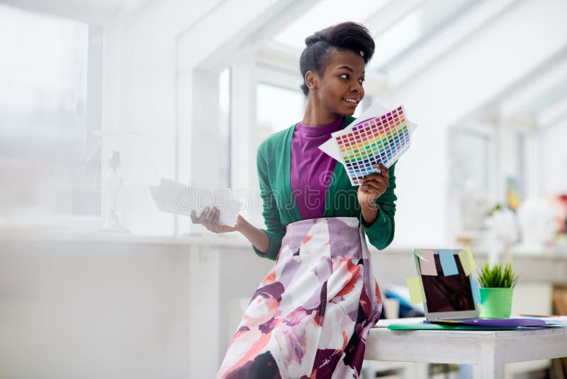 Designer in studio stock photo. Image of inspiration - 88124734