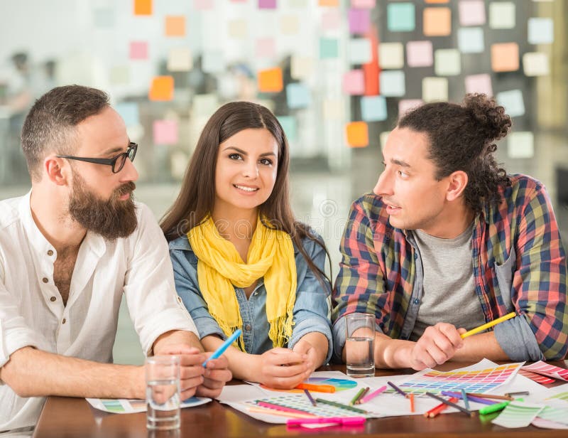 Designer team stock image. Image of meeting, architects - 55347521
