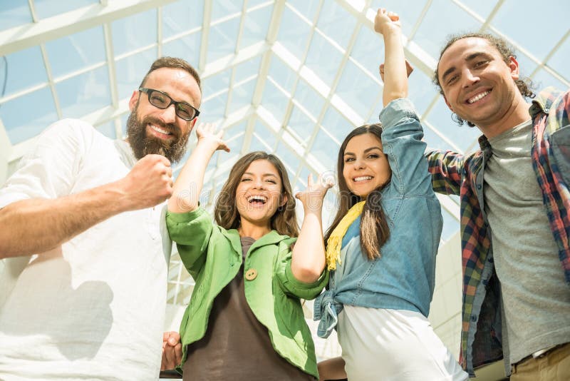 Team work stock photo. Image of colleagues, pointing - 54426376