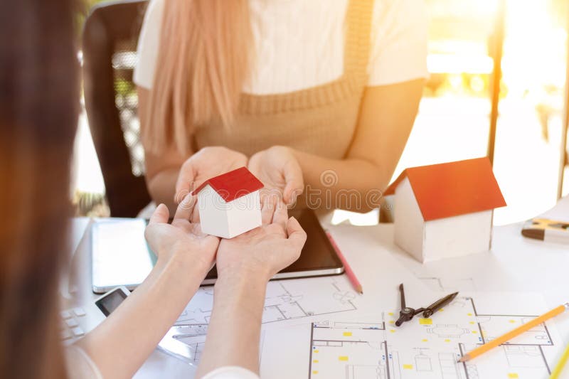 Customer Construction of a Country House Verifies the Workflow W Stock ...