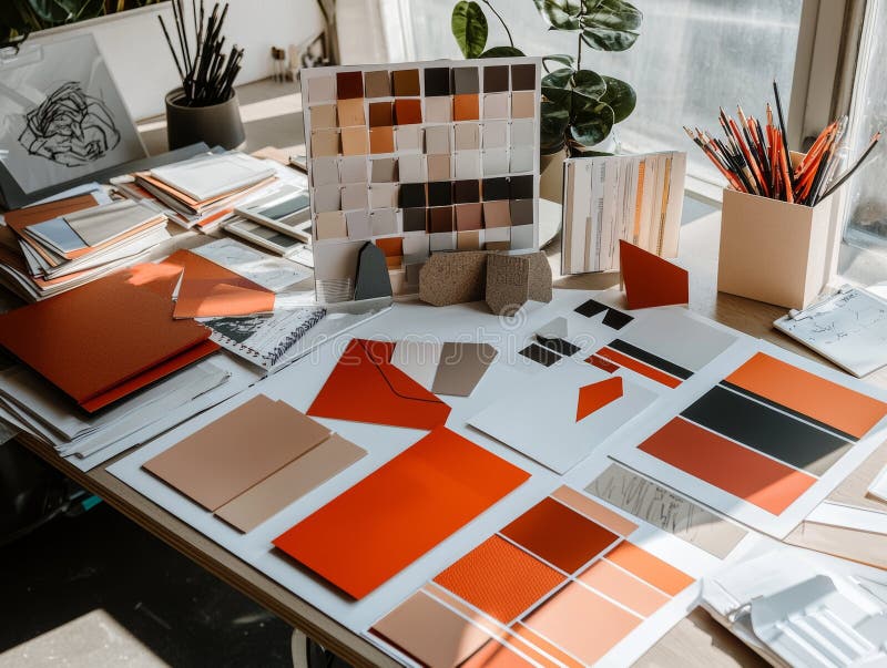 A Designer Testing Different Colors, Fonts, and Iconography To Create ...