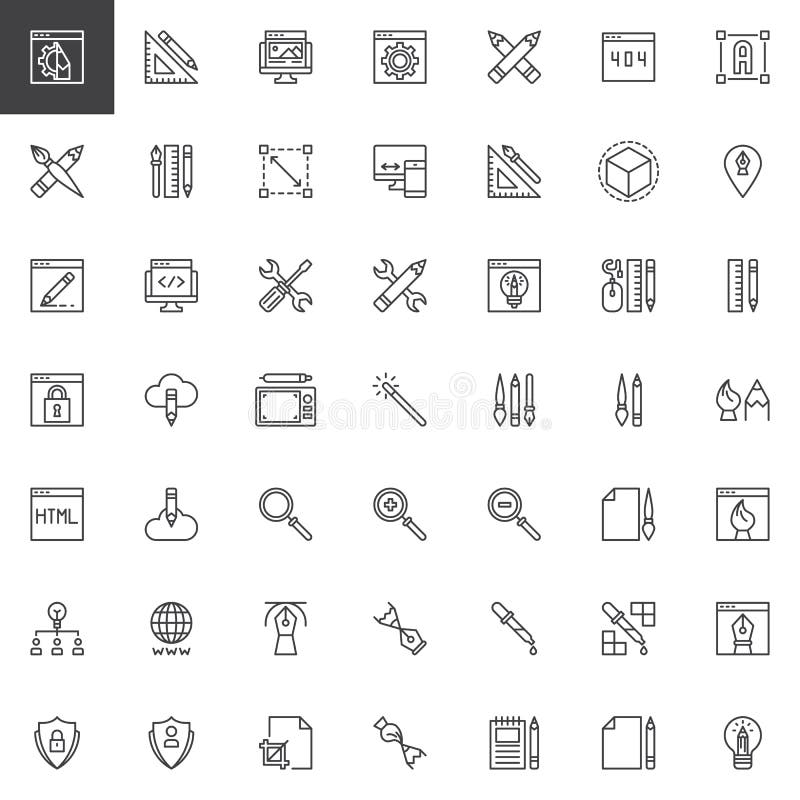 Designer Tools Icons stock vector. Illustration of file - 40679089 Designer Tools Icons stock vector. Illustration of file - 40679089