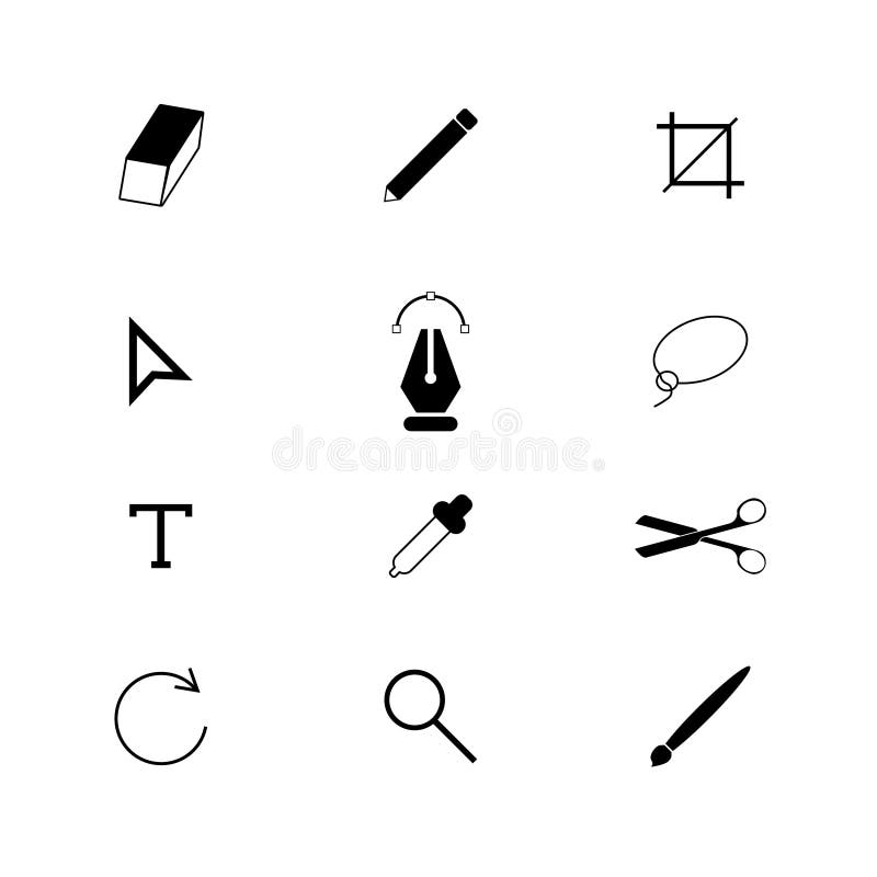 Designer tools set icons stock vector. Illustration of paint - 89158394