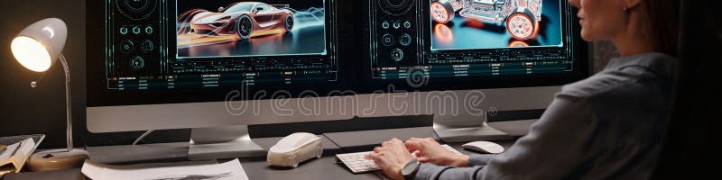 Designer Typing on Computer Keyboard Stock Image - Image of hybrid ...