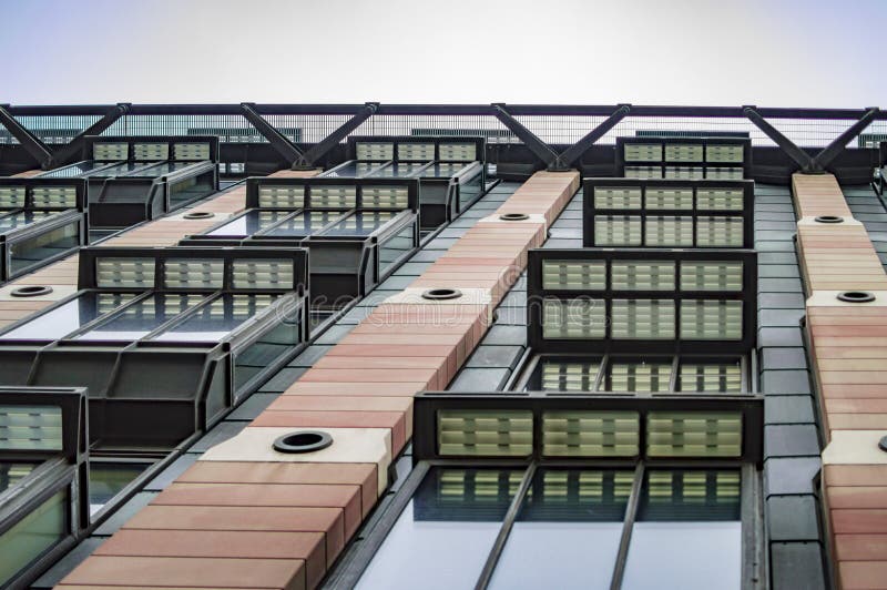 The Designer Windows of Building in London Stock Image - Image of glass ...