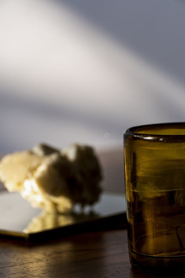 Designer Wood Dining Table, Minimalist and Simple Objects on the Table ...