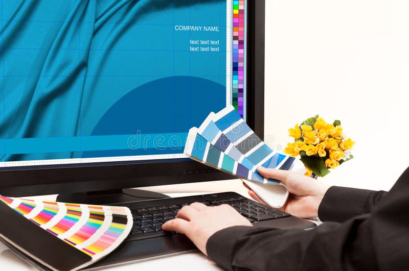 Designer at Work. Color Samples Stock Image - Image of catalogue ...