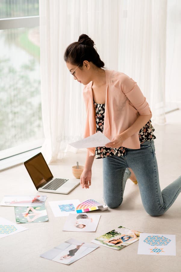 Designer at work stock photo. Image of female, editor - 49538830