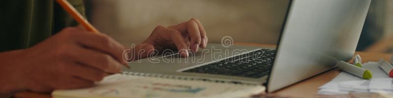 Designer Working Online on Laptop Stock Photo - Image of caucasian ...