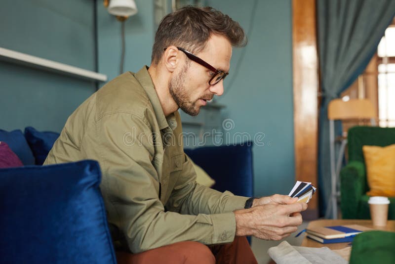 Designer Working with Patterns Stock Image - Image of occupation ...
