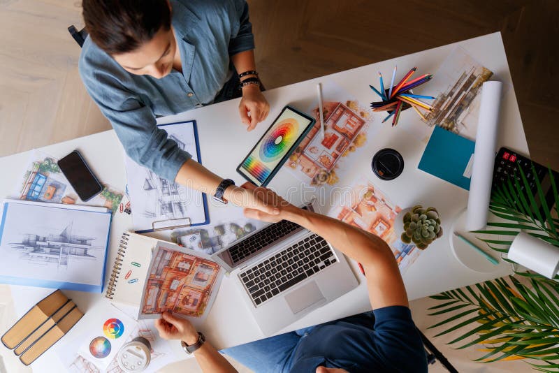 Designers Working in Studio Stock Image - Image of cooperation ...