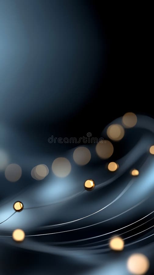 Abstract Background Featuring Glowing Orbs Dark Atmosphere Stock Photos ...