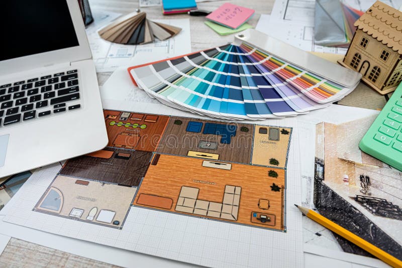 Designers Work As a Team on Drawings and Designs of New House Projects ...