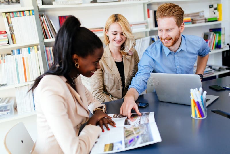 Designers Working As a Team in Office Stock Image - Image of colleagues ...