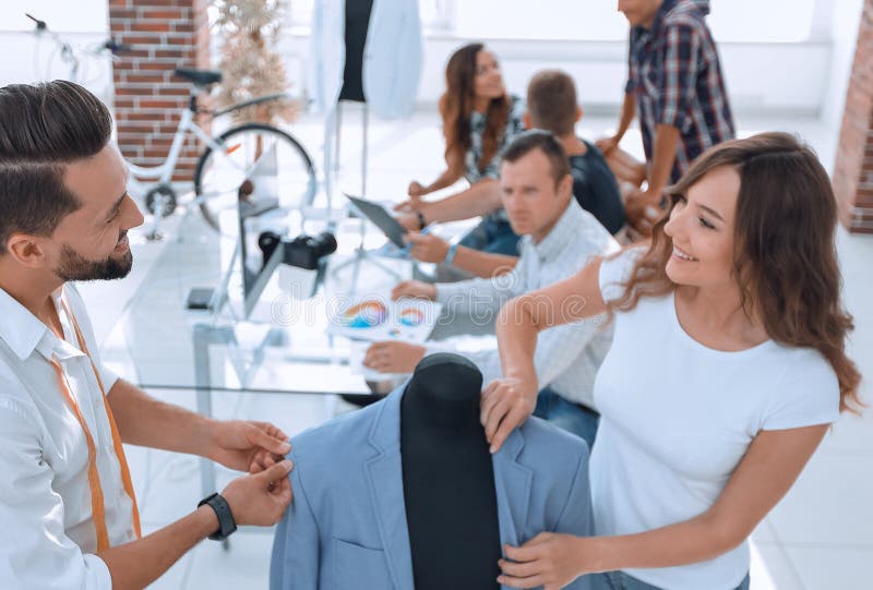 Designers Working on New Models of Clothes Stock Image - Image of ...