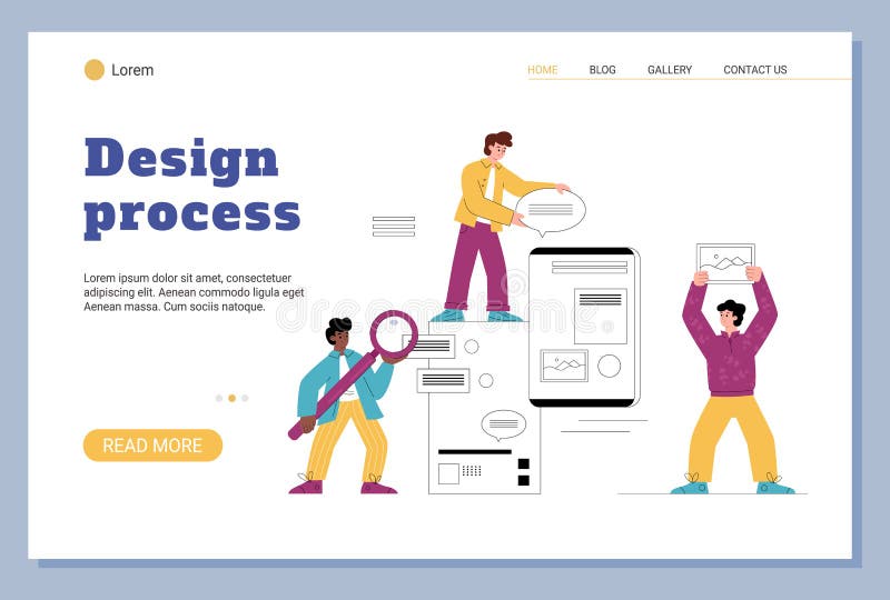 Designers Working in Teamwork on Website Development, Landing Page ...
